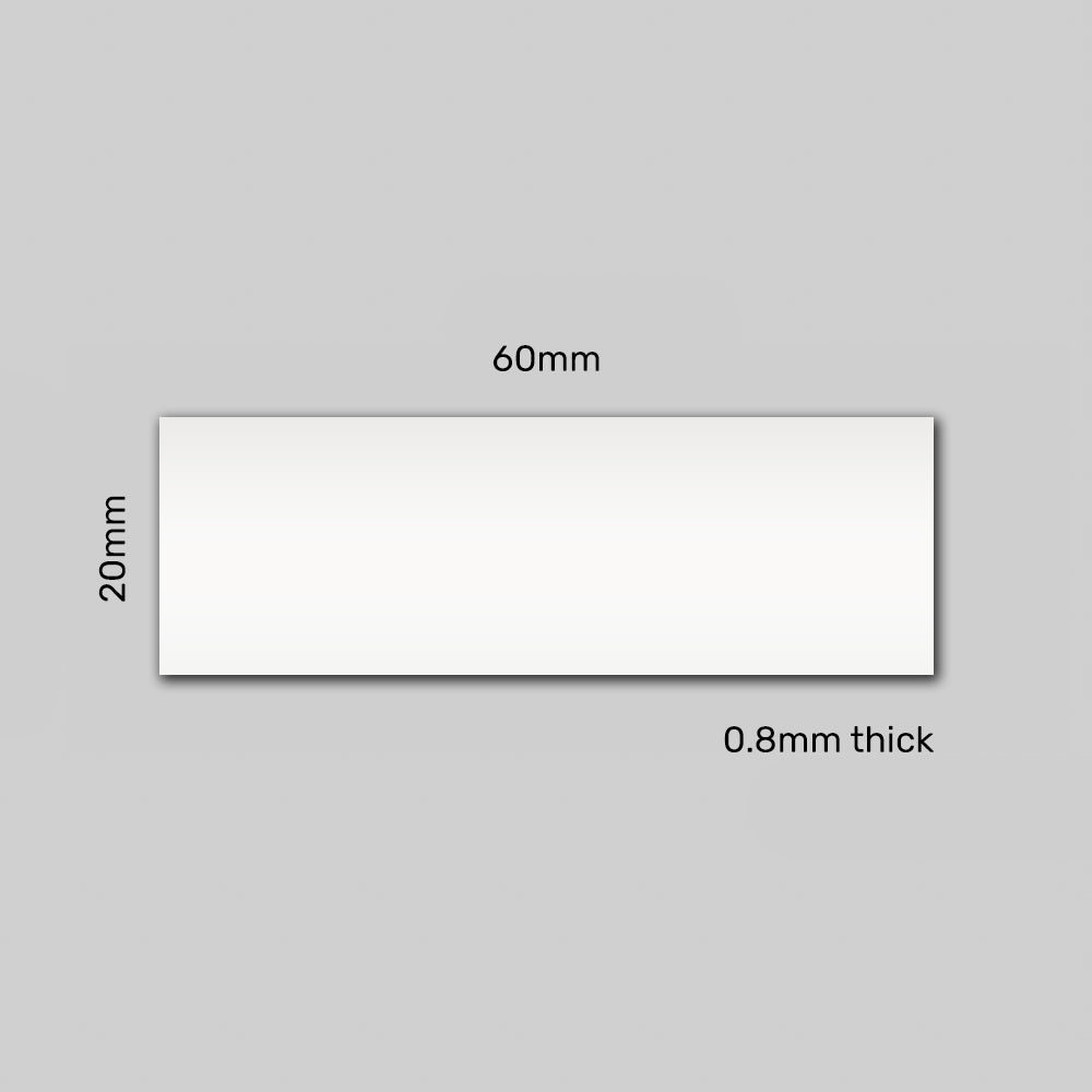 Rewritable White Magnetic Label - 60mm x 20mm x 0.8mm — Frenergy Magnets
