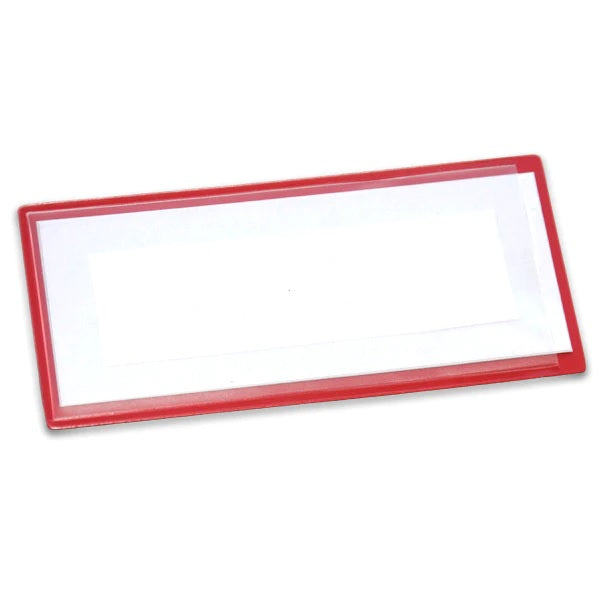 Magnetic Label & Card Holder Sleeve 110mm x 50mm | RED | Frenergy Magnets