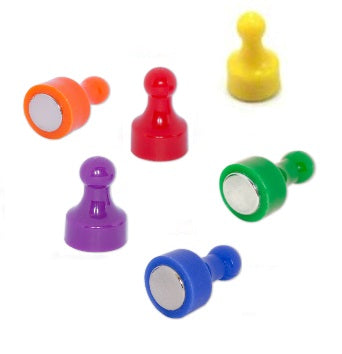 Neodymium Thumb Push Pin Magnet | Rainbow Colour | 12pk — Frenergy Magnets