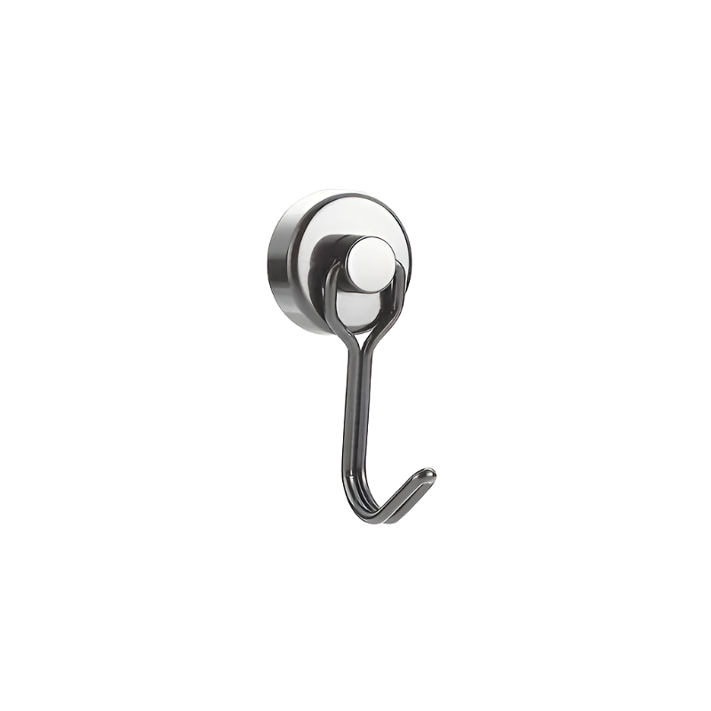 Neodymium Swivel Hook Magnet - D25mm dia | SILVER | 22kg pull force ...