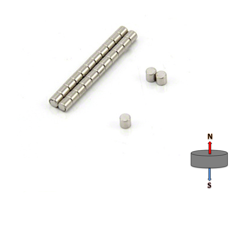 Micro Neodymium Cylinder Magnet 2mm x 2mm N50 | Frenergy Magnets | Buy ...