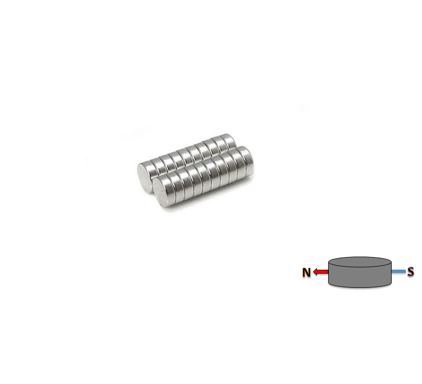 High Temperature ≤120ºC Neodymium Disc Magnet 6mmx2.5mm N35H ...