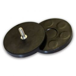 Anti Scratch Rubber Coated Male Thread Pot Magnet 66mm x 8mm M8 ...
